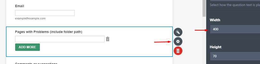 How Can I Increase The Width Of The Dynamic Textbox Widget S Text Field