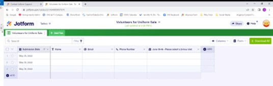 My form is not showing the entry information