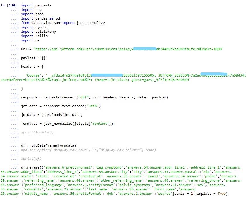 How do I extract submissions from two forms separately via API call in ...
