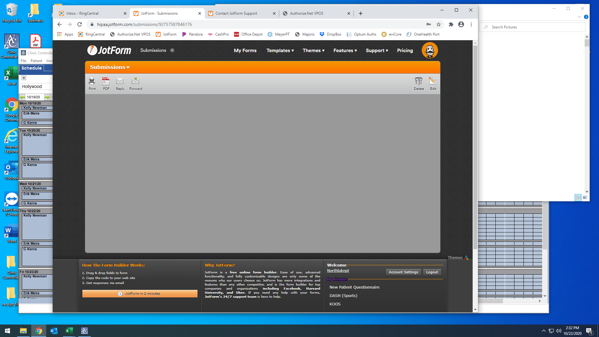 Blank grey screen when viewing submissions