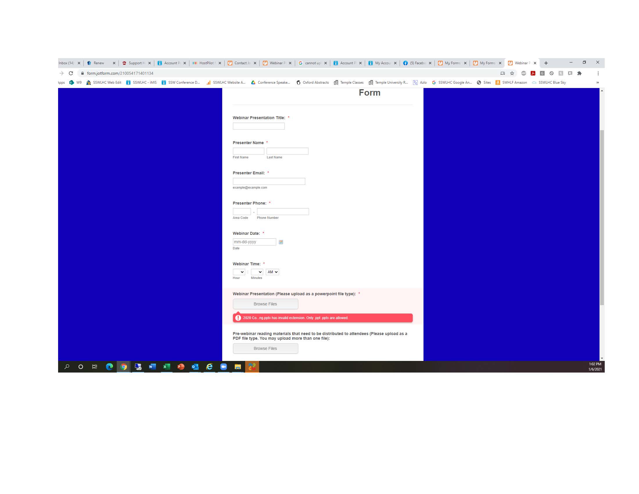 The File Type Ppt Or Pptx Is Not Uploading