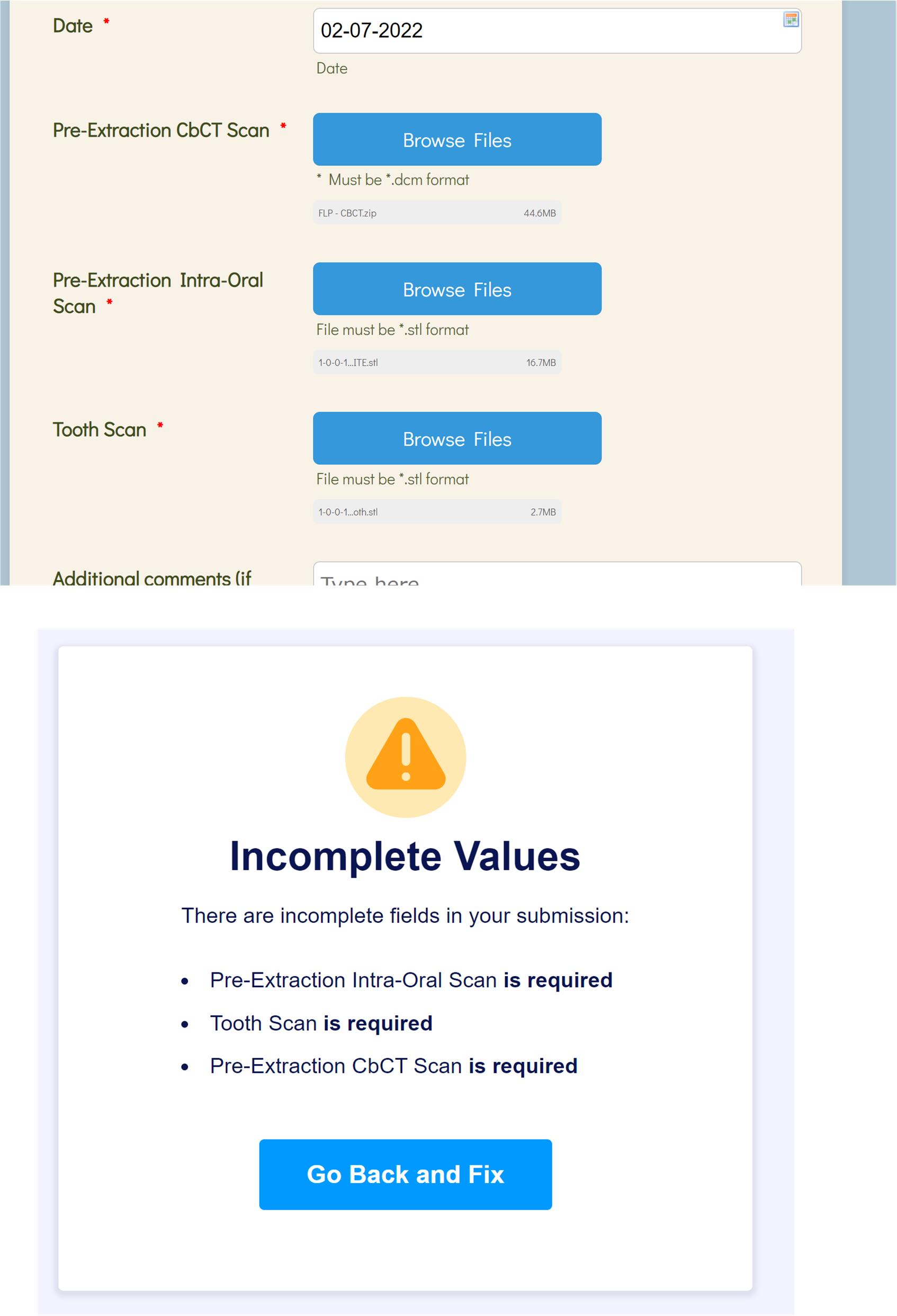 File uploads failing to upload