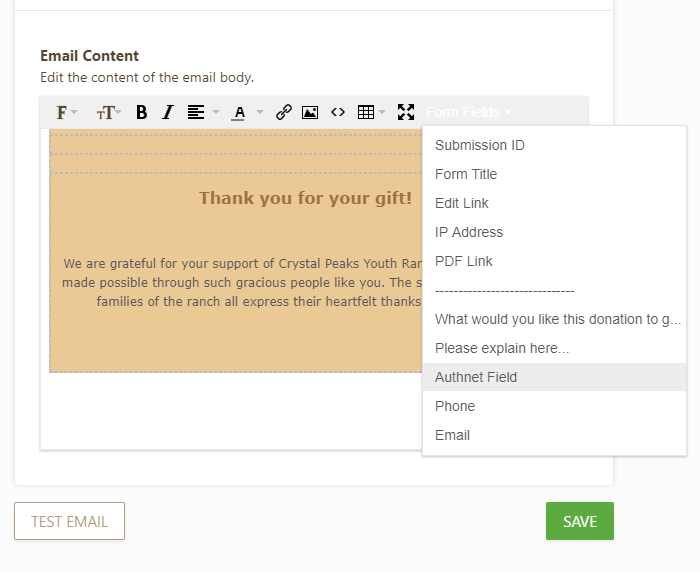Include Authorize.net payment amount in email receipt Include Authorize.net payment amount in email receipt