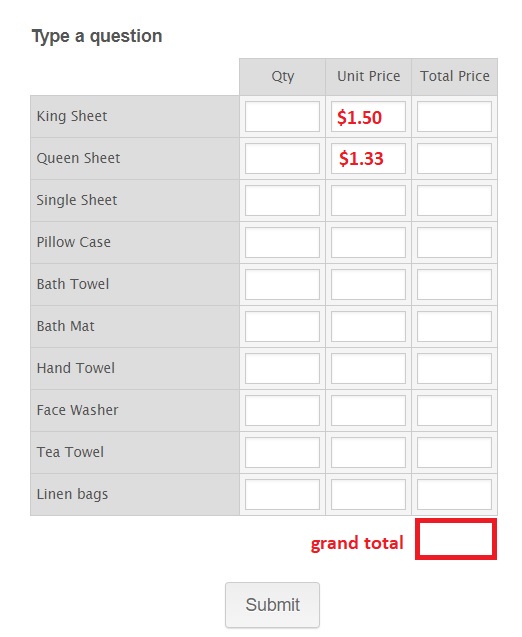 How Do I Total The Rows And Columns In Input Table