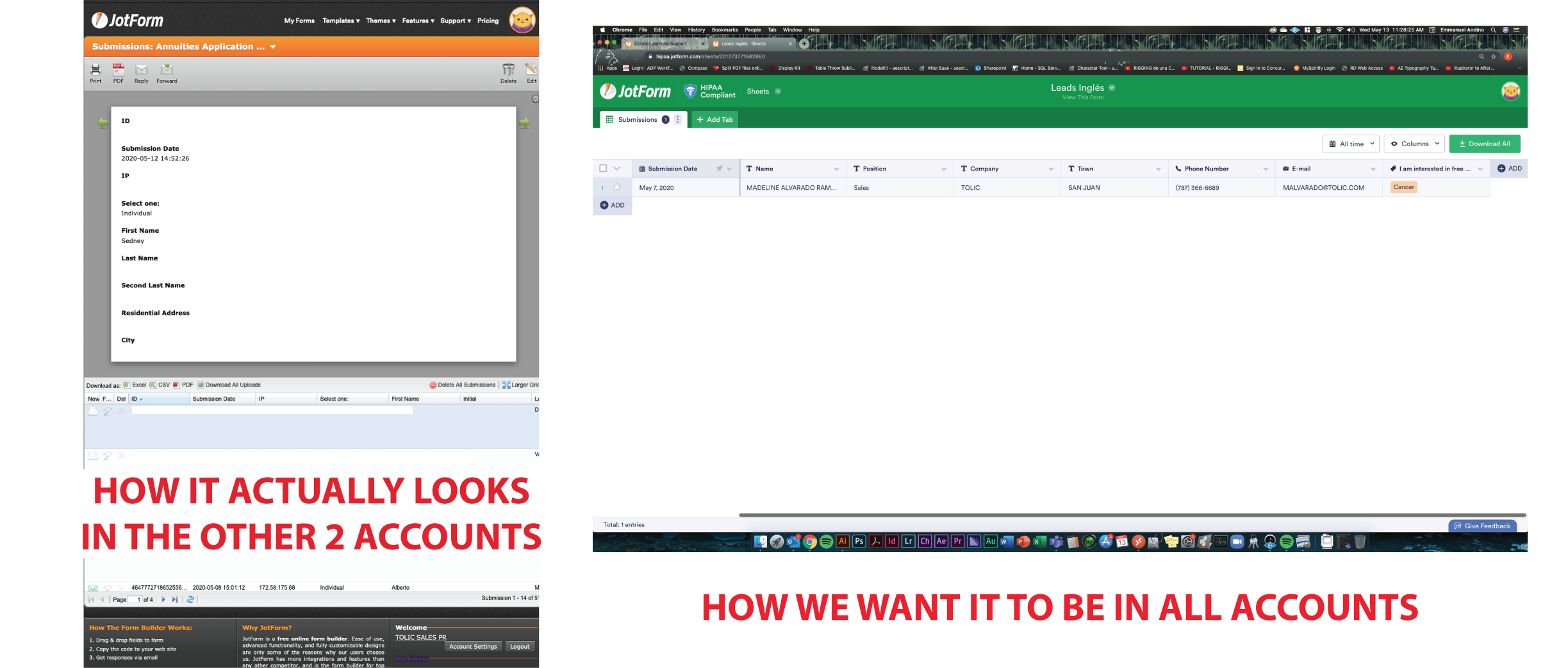 How to enable Sheets view for the submissions?