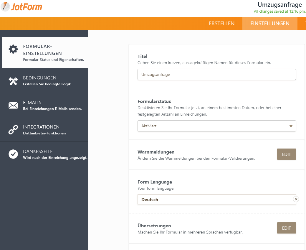 How to translate form warnings?
