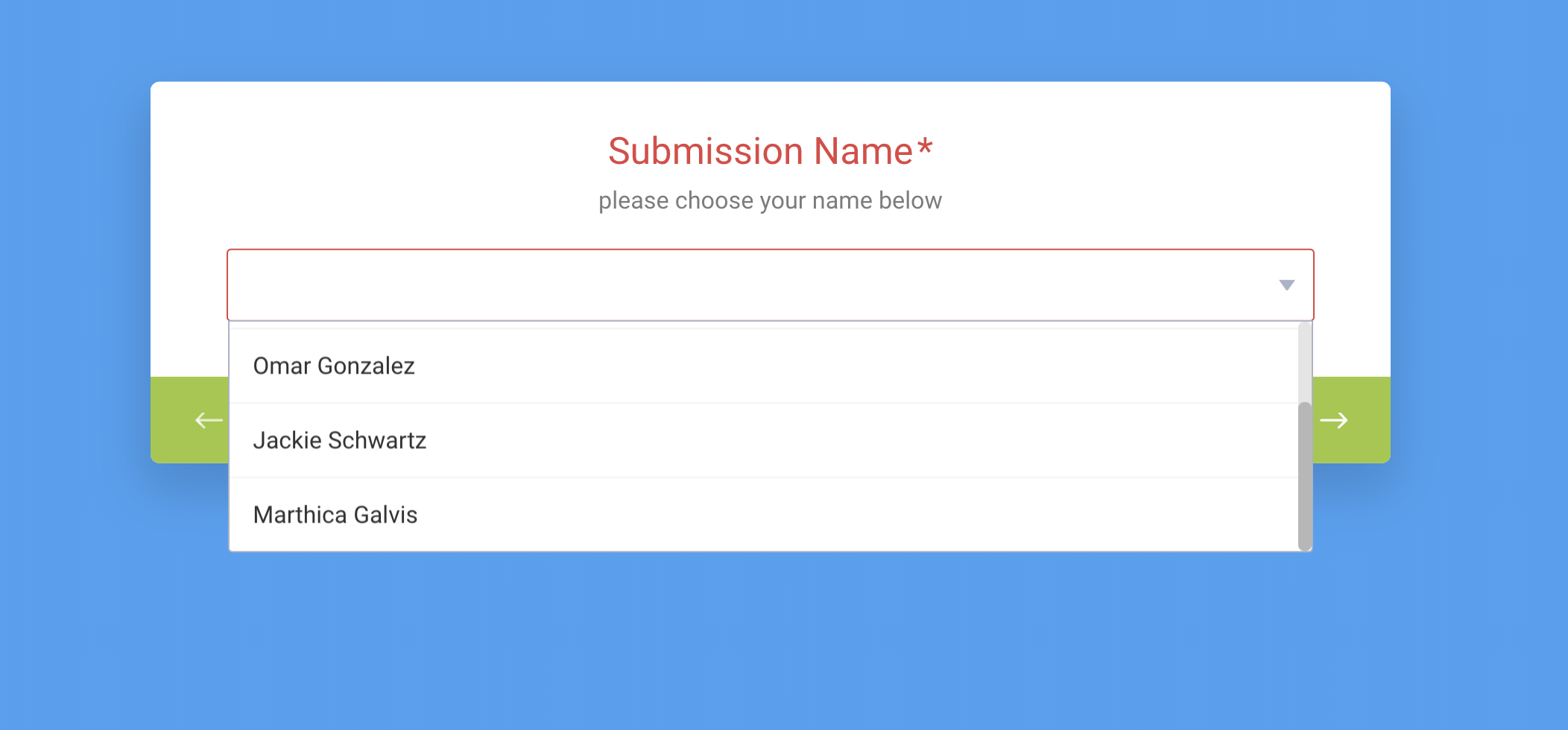 How to add a submission name