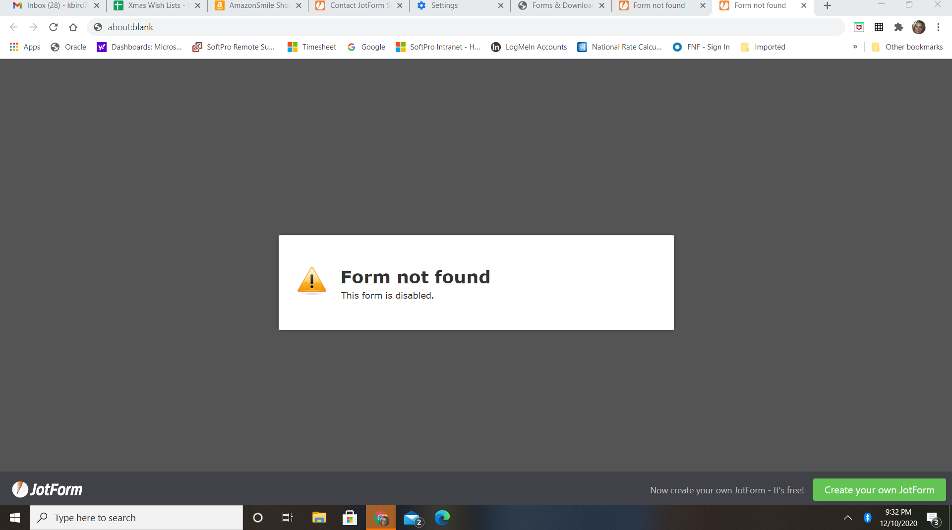 I have an account but JotForm site is suddenly not recognizing it