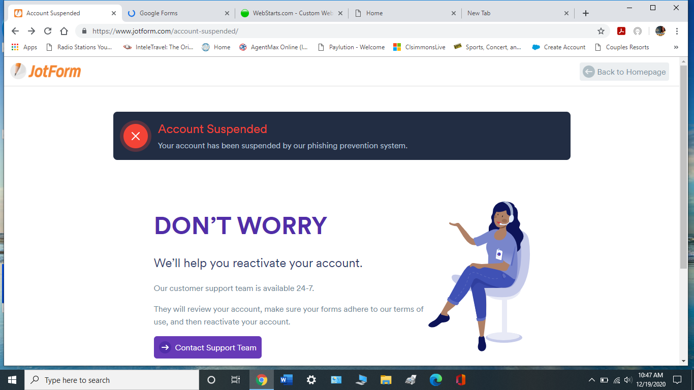 How can I get my account unlocked