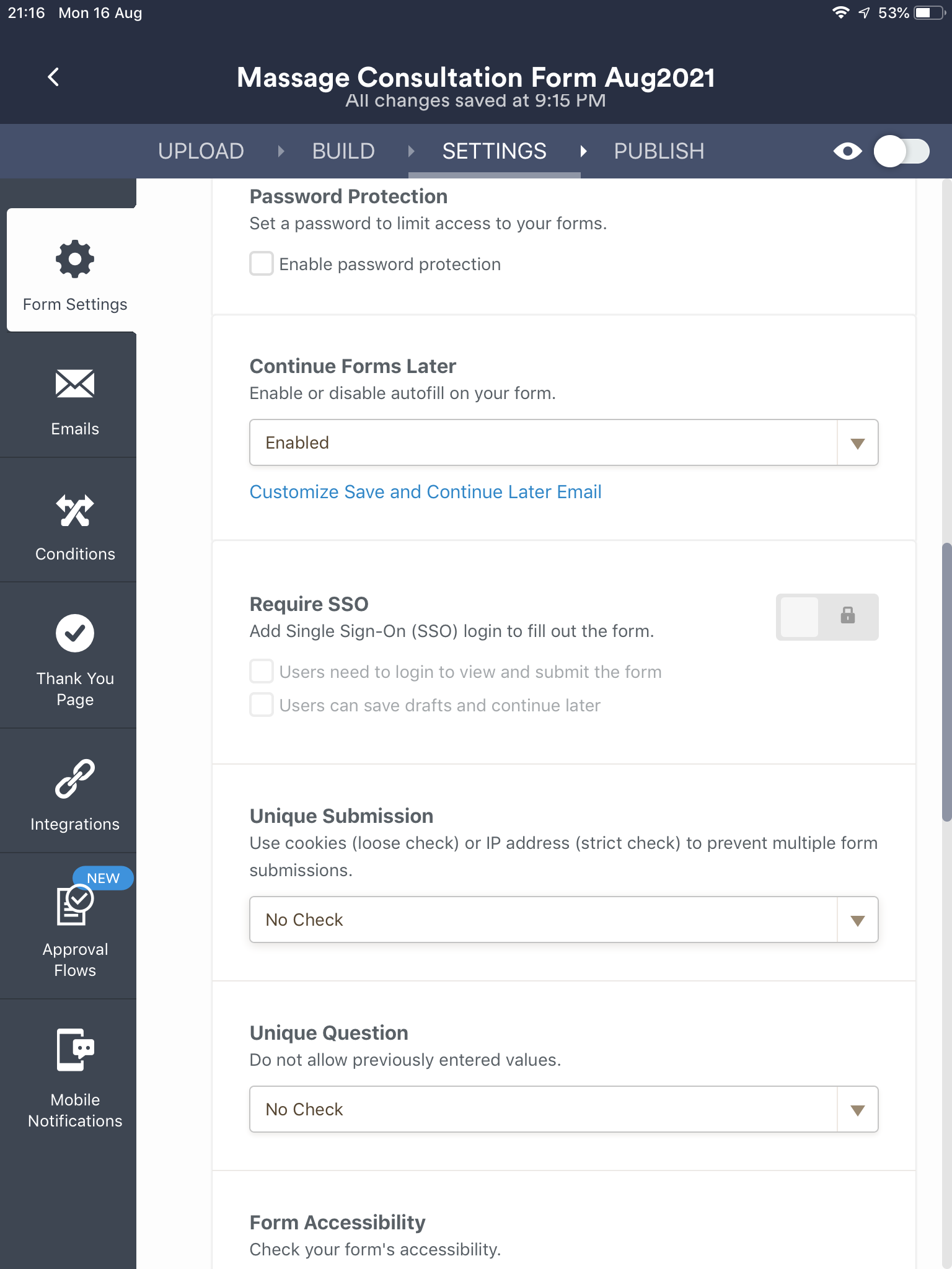 Smart PDF forms: Enable form encryption