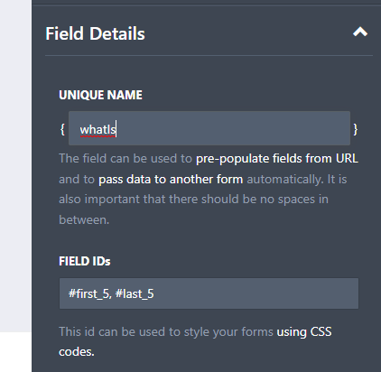 How can I extract all Jotform UI Field Name, Unique Name and Field IDs ...