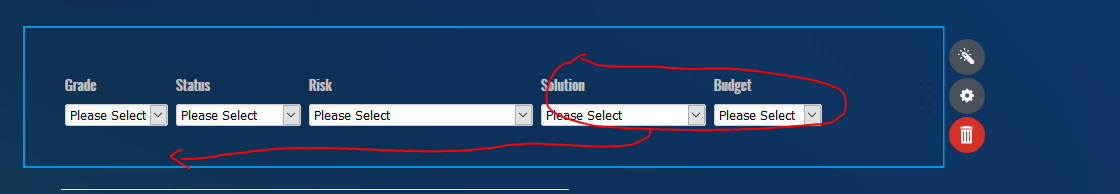 How to move some questions of Configurable List widget to new line?