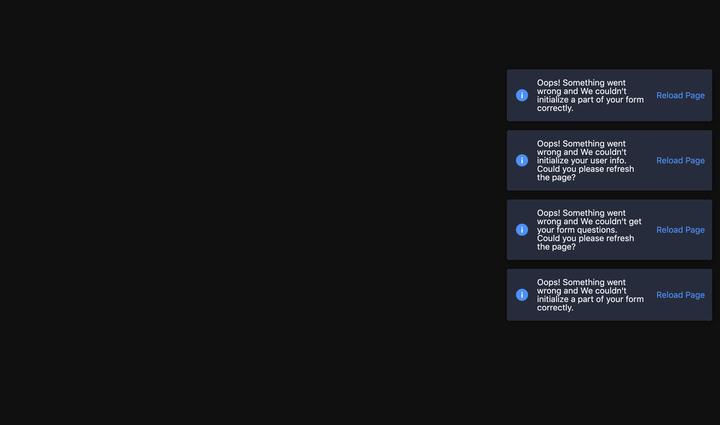 I get error when trying to edit forms