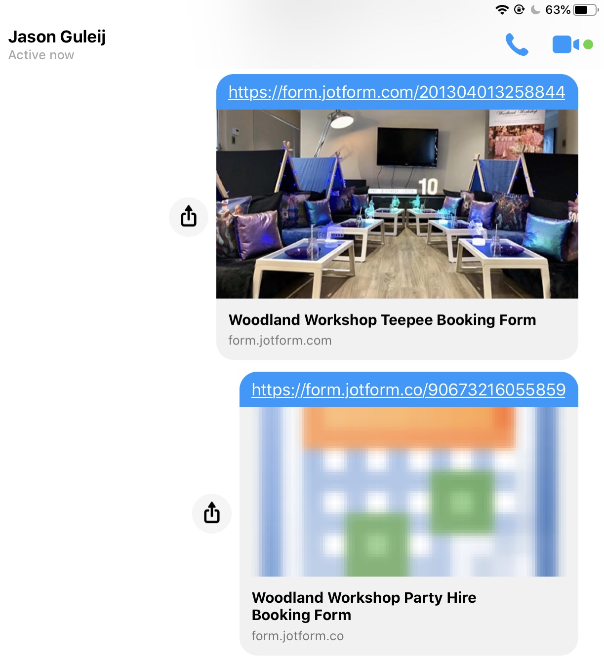 How can I get my form link to display an image when posted on social media?