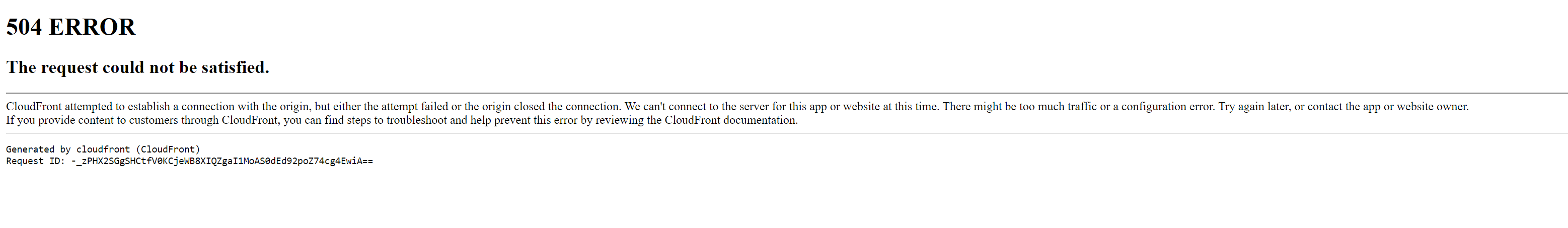 ERROR 504 after submission