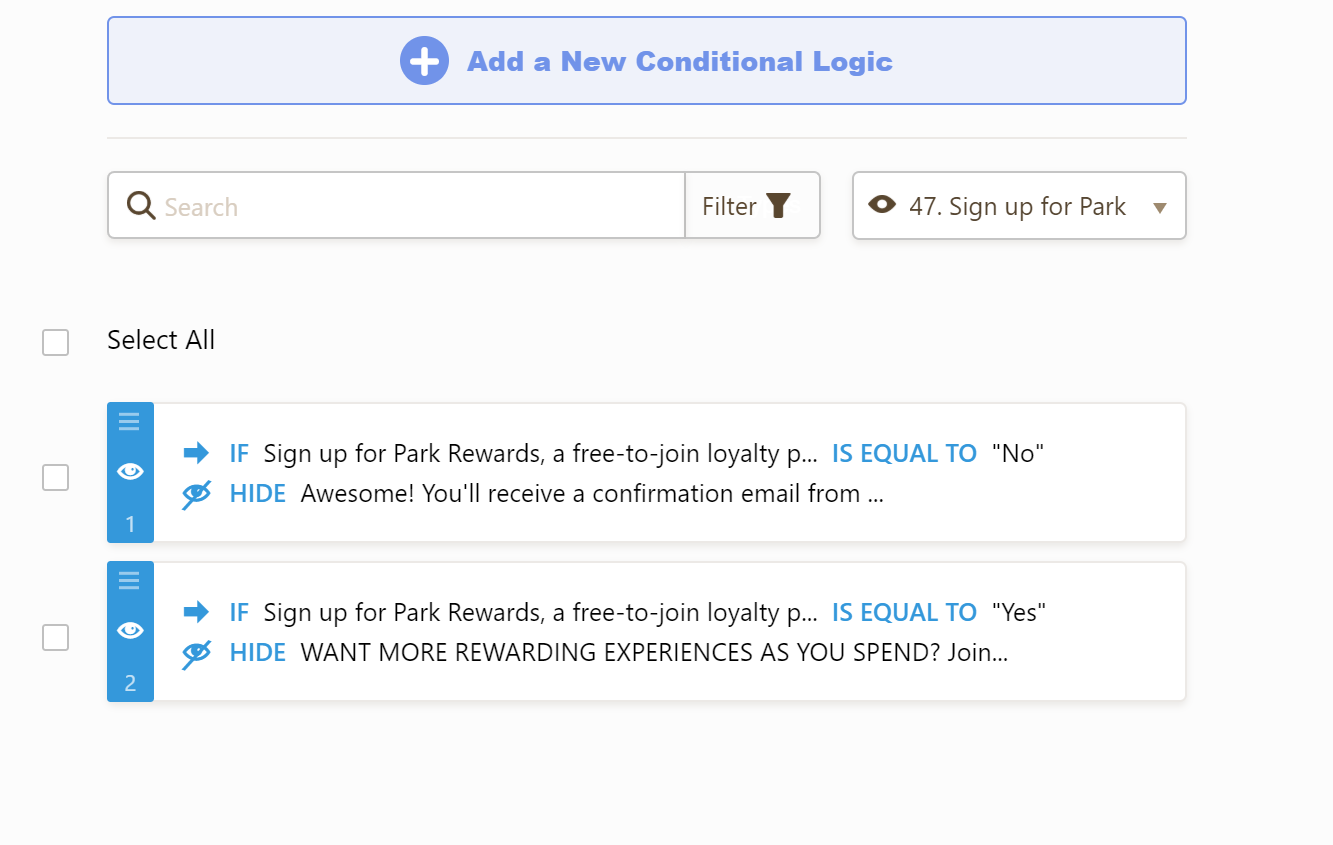 Issue With Conditional Logic