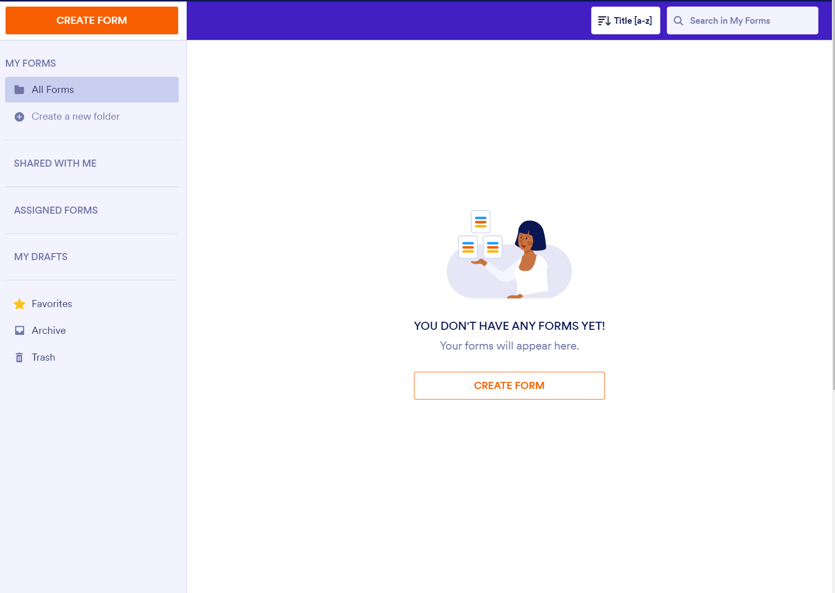 Sometimes when I login it shows I do not have any forms?