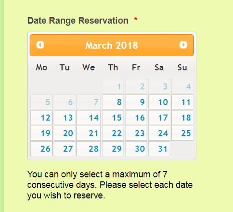How to unreserve dates in the Reservation Calendar?