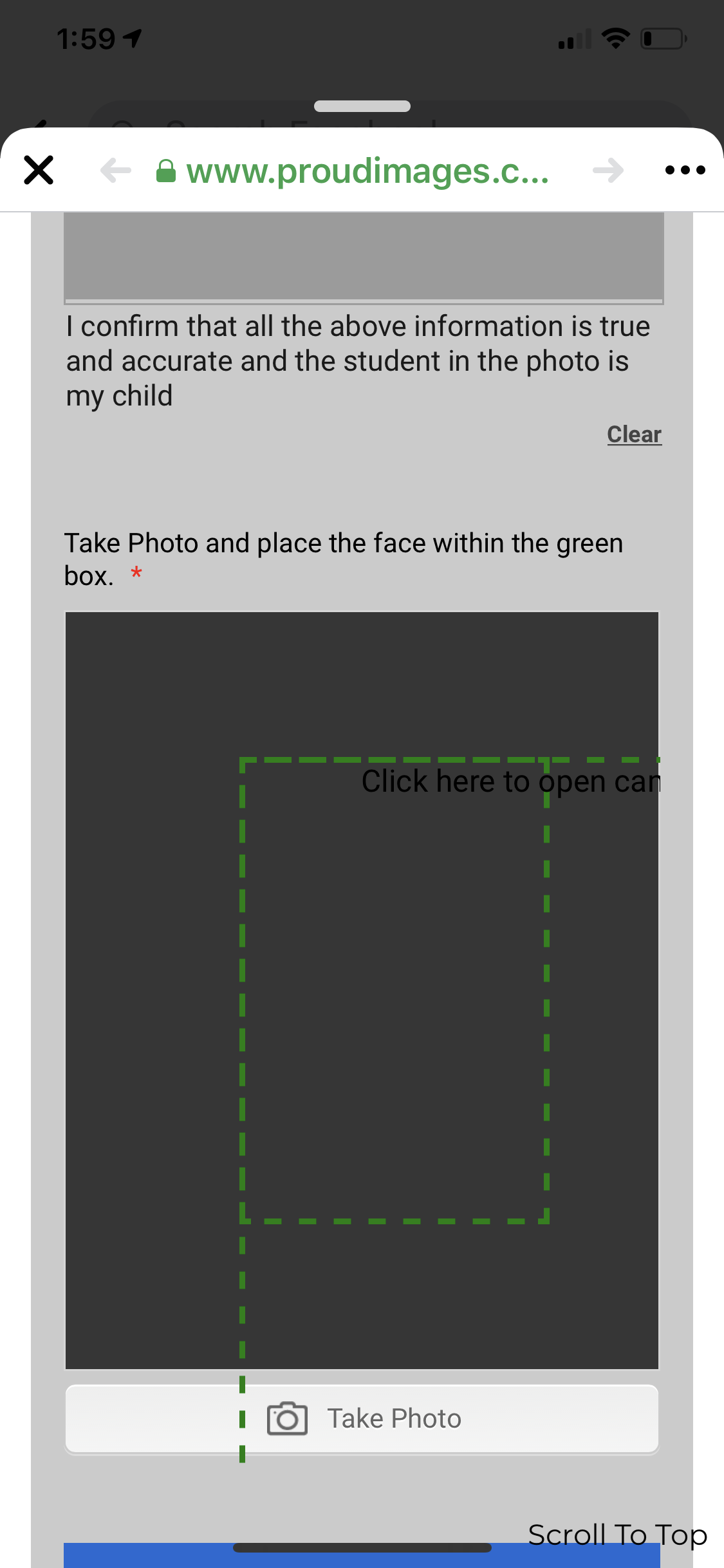 Take a Photo Widget improper load