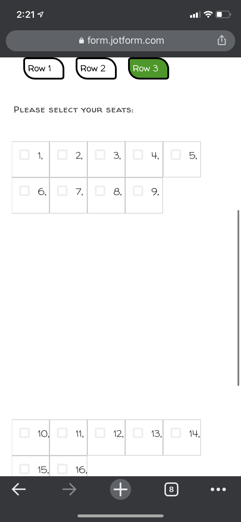 Mobile Widget Spacing