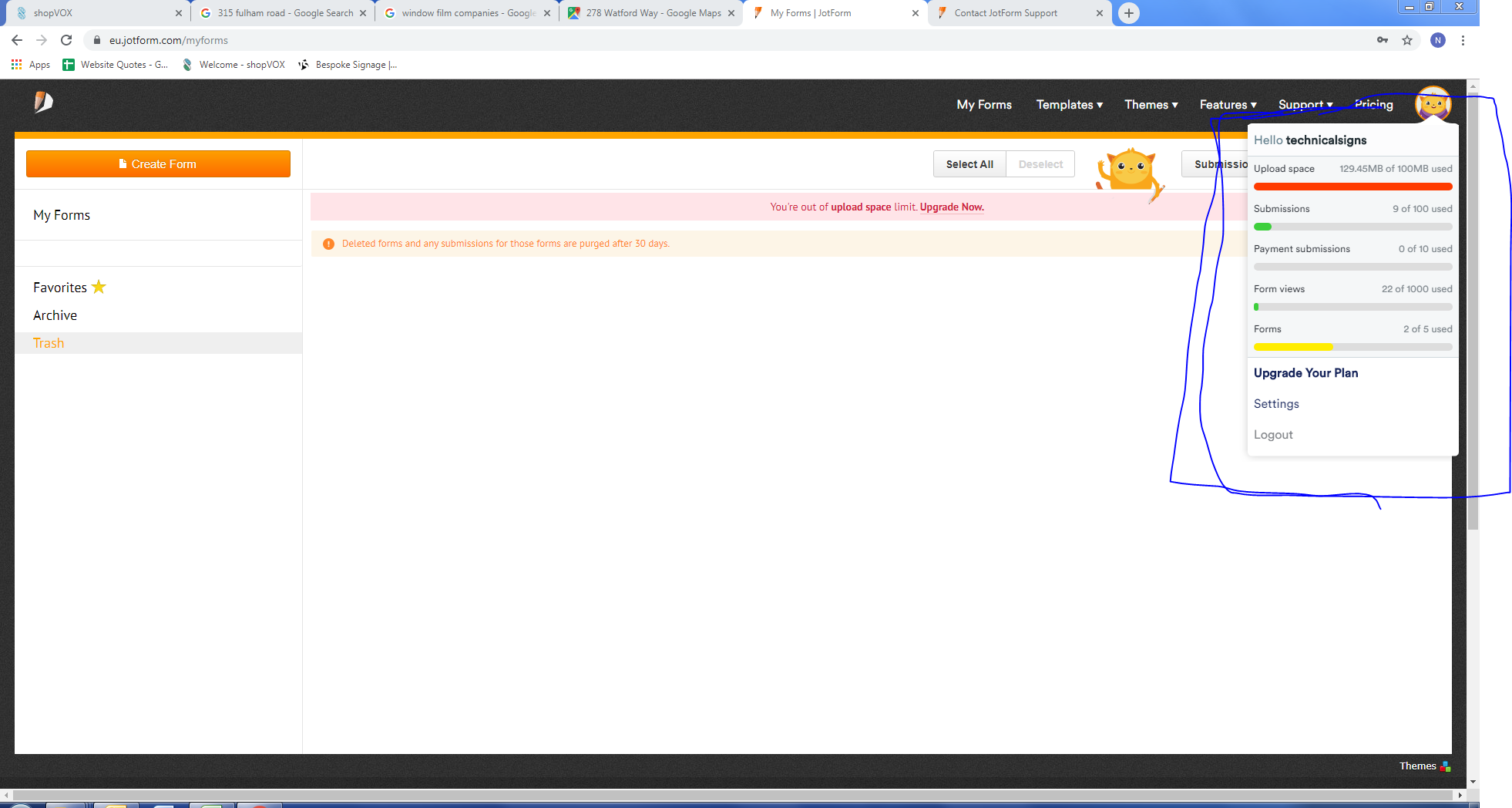Our Monthly Upload Space has been exceeded. How can we reset this.