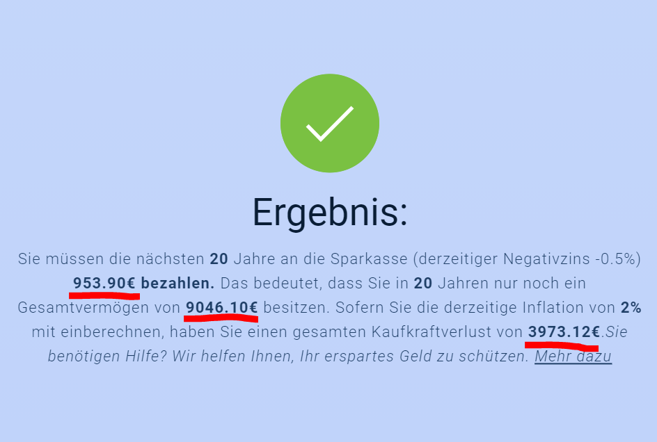 Shows the result with point or comma - german math notation