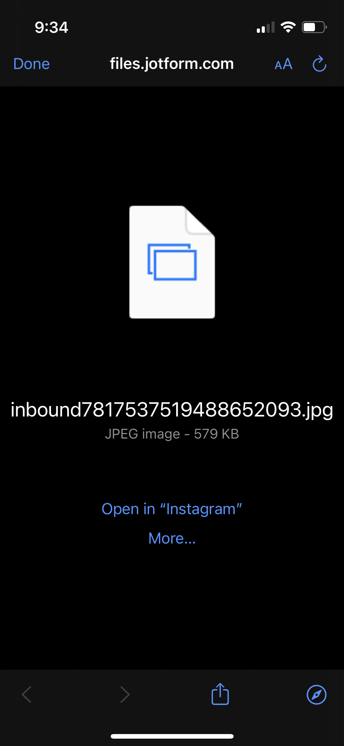 Images no longer preview in mobile browser