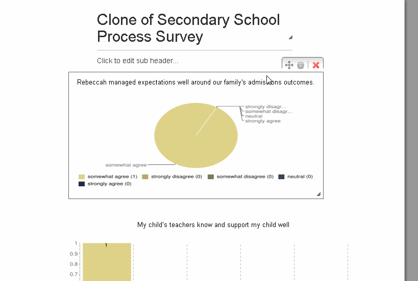 How to capture the survey field on visual report?