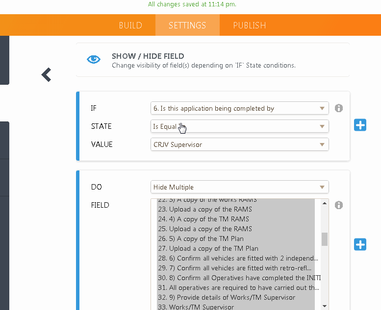 Conditional logic: Hide/Show field not working Conditional logic: Hide/Show field not working