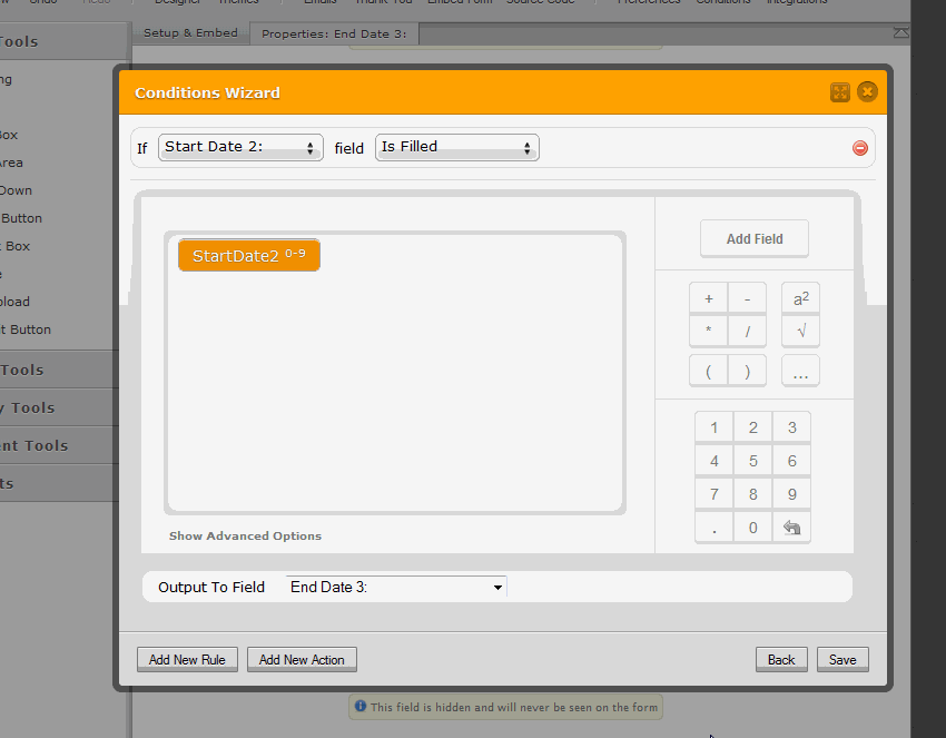 Update Form Field Value Condition Not Working To Update A Datetime