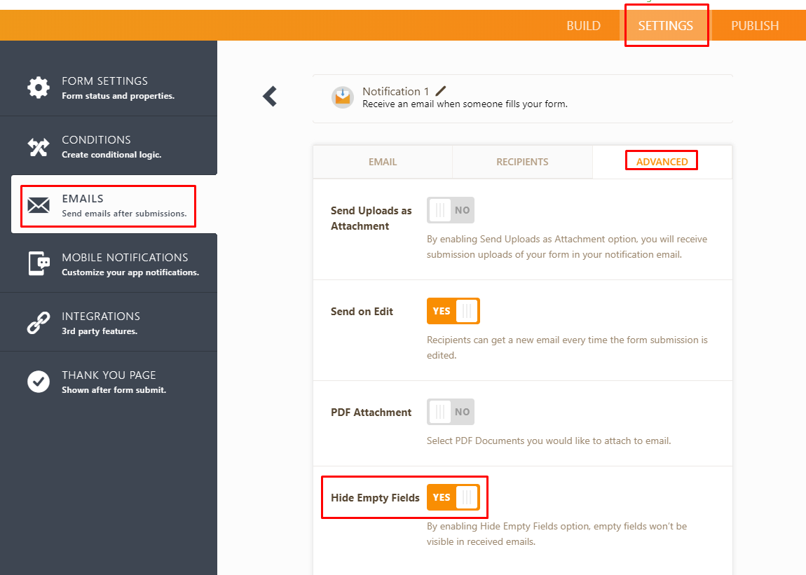 Hide Fields In Submission Data