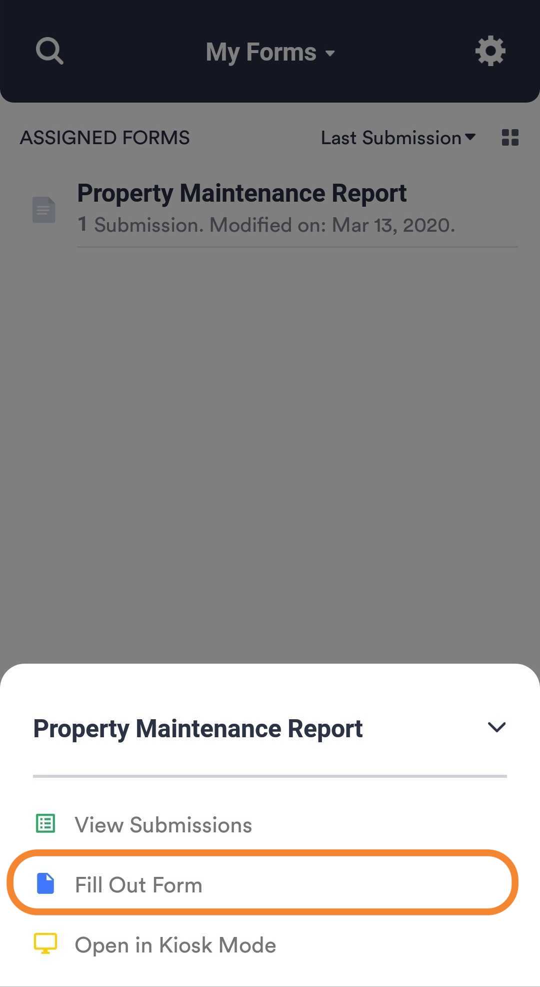 Accessing your assigned forms