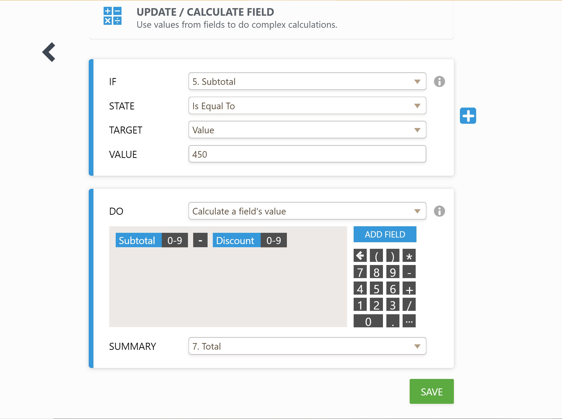 Changing Total amount based on selection of products