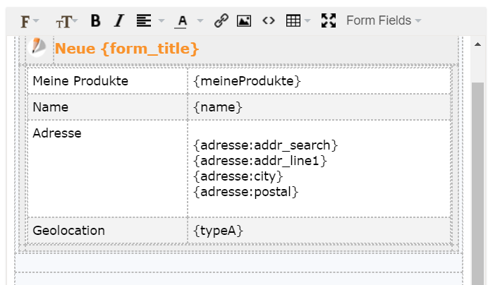 Submission for Address shows duplicate