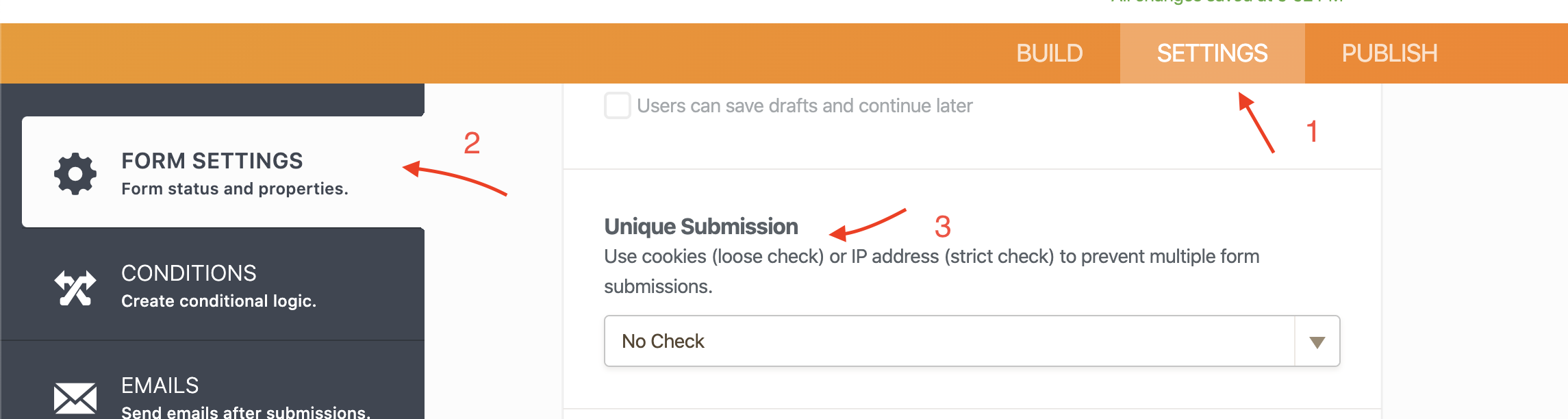 Allow to answer multiple time a form with a single email adress