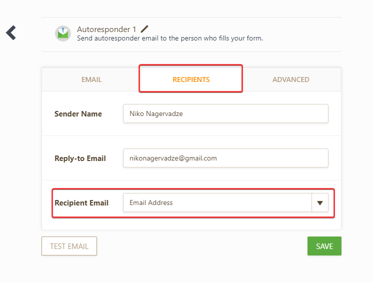 Is it possible to have the email that is placed on the form become the ...