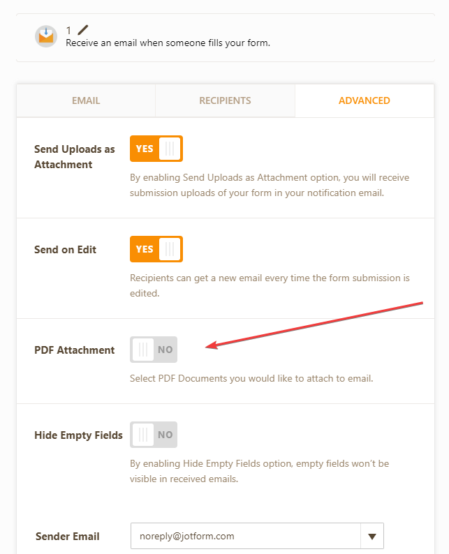No PDF Attached: completed forms should be sent as an attachment with ...