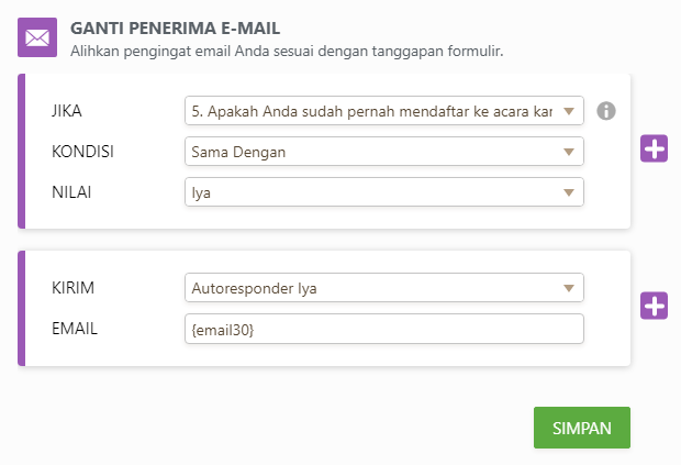 Cara Mengirim Email Dokumen PDF yang Berbeda Berdasarkan Jawaban Pengguna