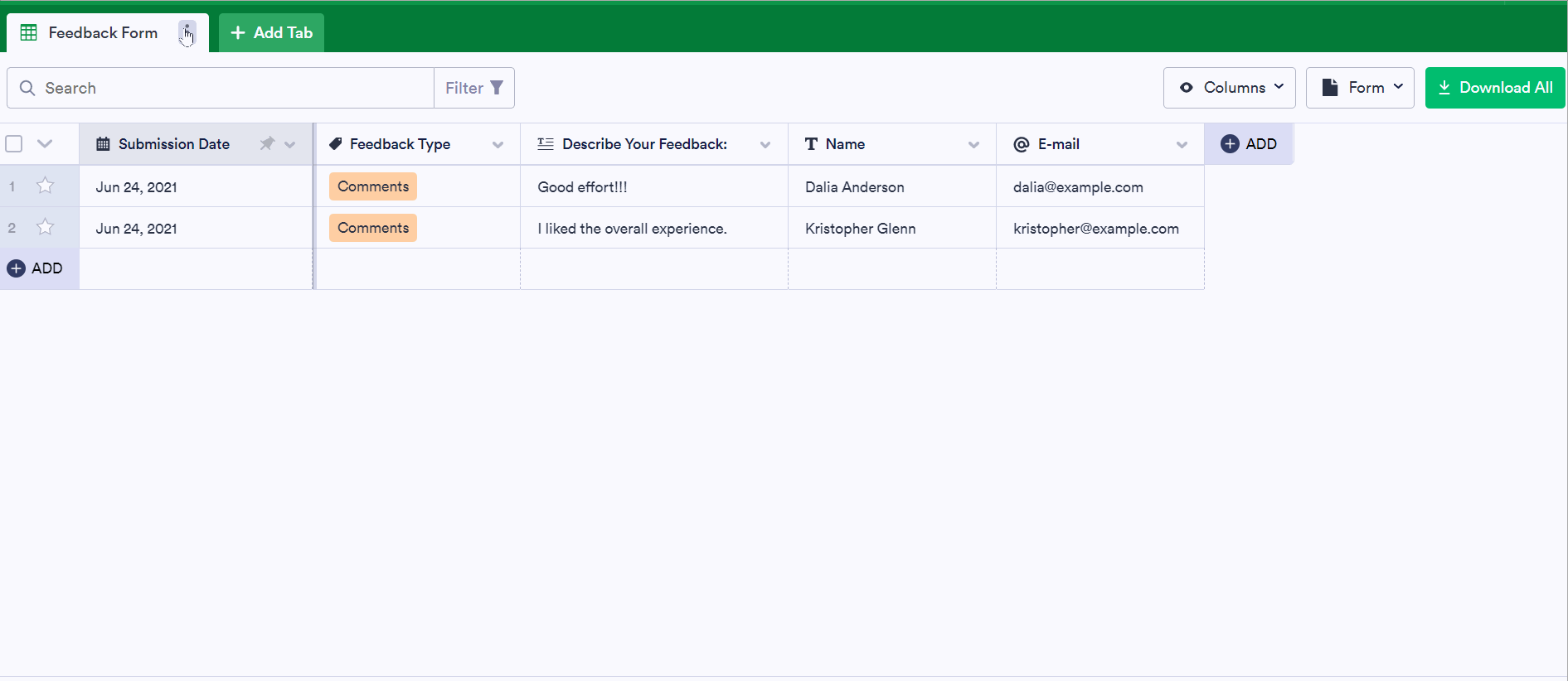 How to Archive Submission Entries in JotForm Tables?