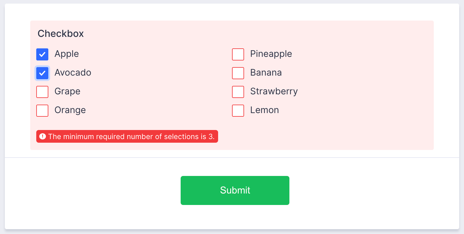 How To Limit The Number Of Selections On A Checkbox Field