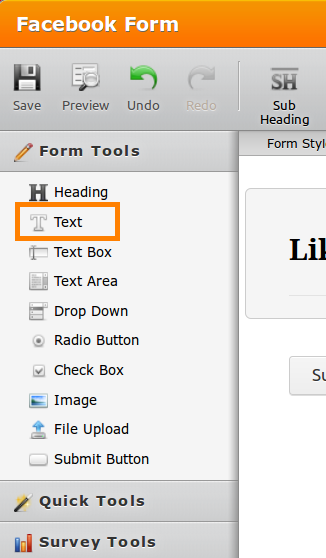 Adding Facebook Like Button to a Form | JotForm