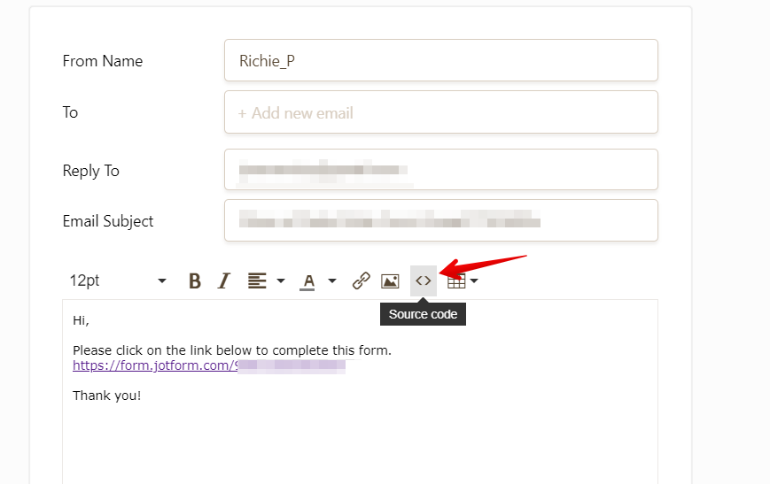 Can I embed Form directly in an email?