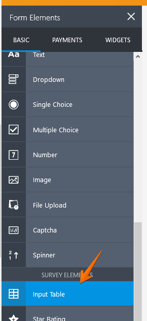 Create a table from an excel file