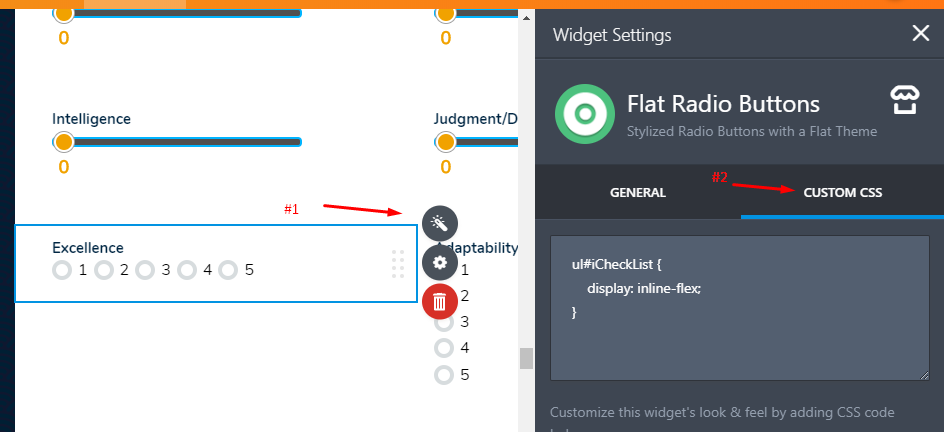 How Can I Align Radio Buttons Widget Options Horizontally Instead Of Vertically