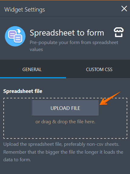 Spreadsheet to Form Widget not working properly