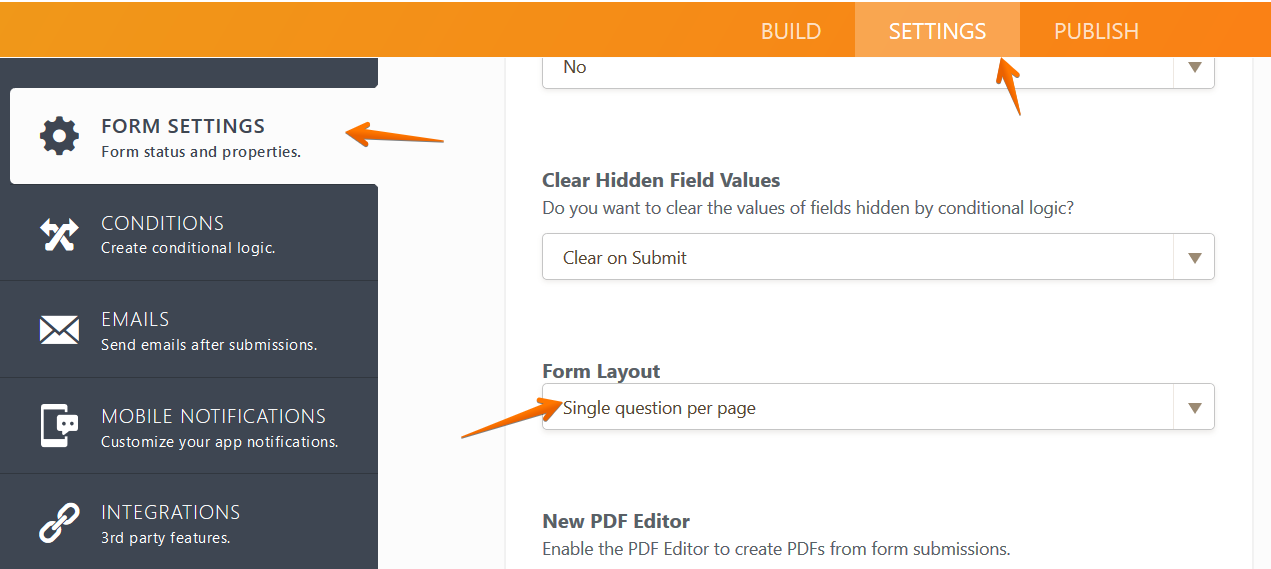 How can I add another page to my form?