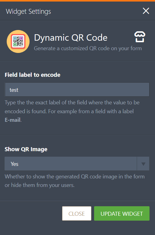 Dynamic QR Code is not being displayed in form.