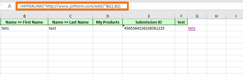 Excel Report: the option to include Edit Submission link in a separate ...